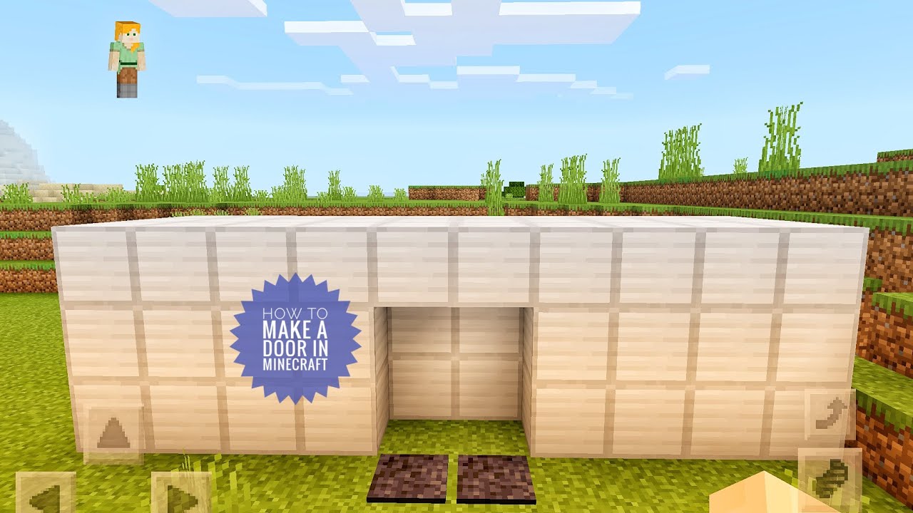 How to make a working DOOR in Minecraft (NO MODS) - YouTube