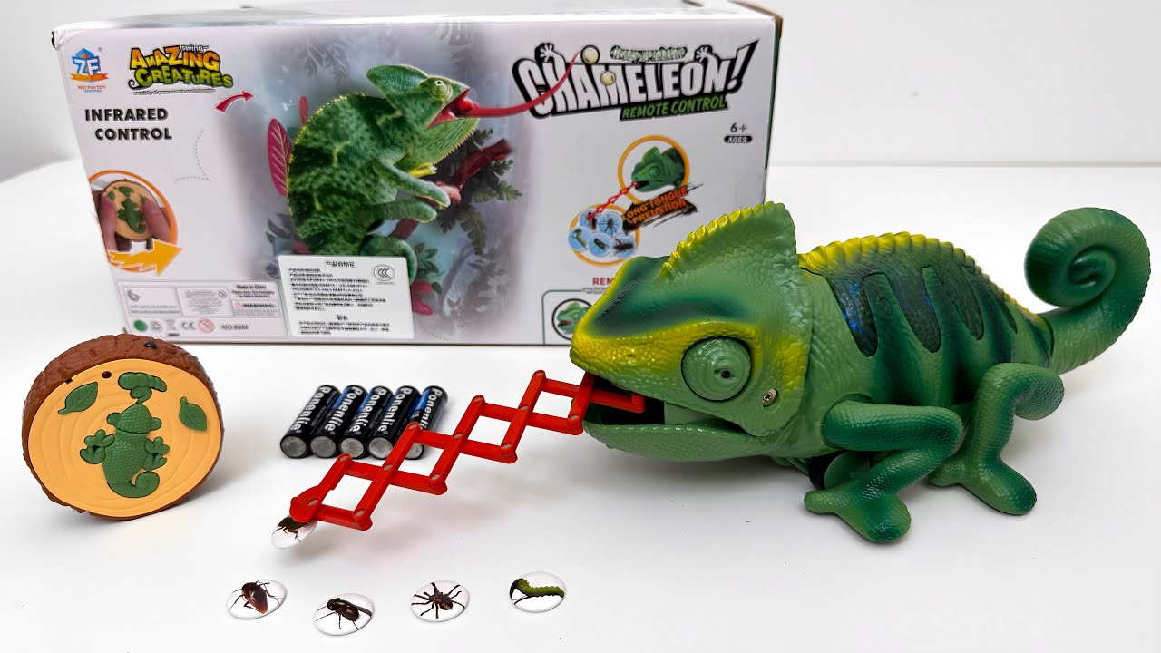 Unboxing Dinosaur Spray Tricycle,Electric RC Chameleon,Multi-Functional ...