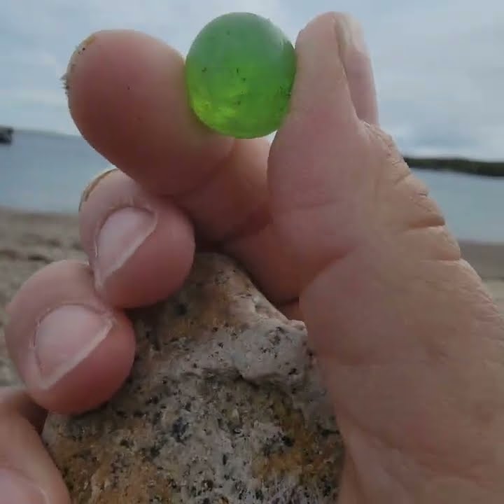 marble found beachcombing - YouTube