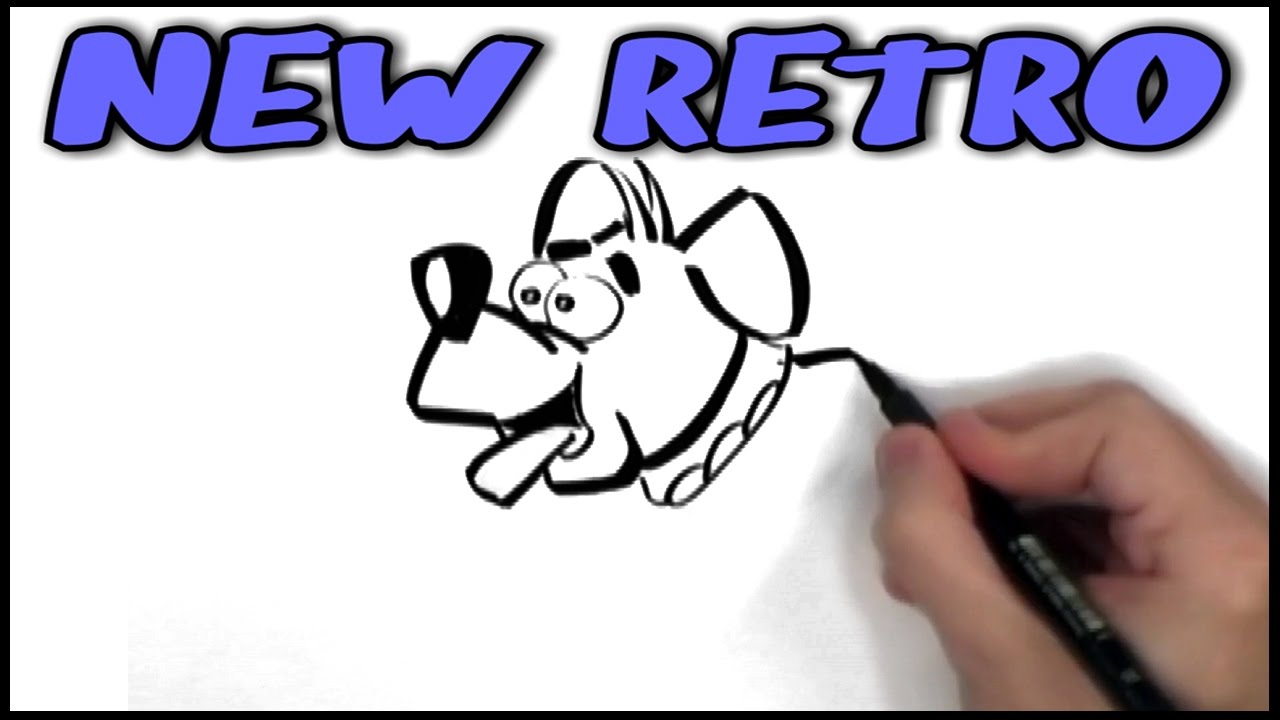 Speed Drawing: Cartoon New Retro - YouTube