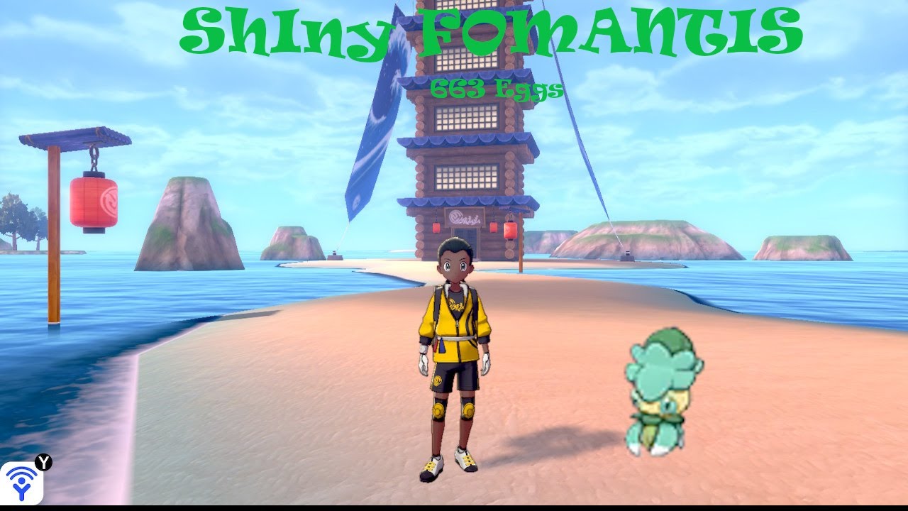 Shiny Fomantis After 663 Eggs Pokemon Shield/Sword - YouTube