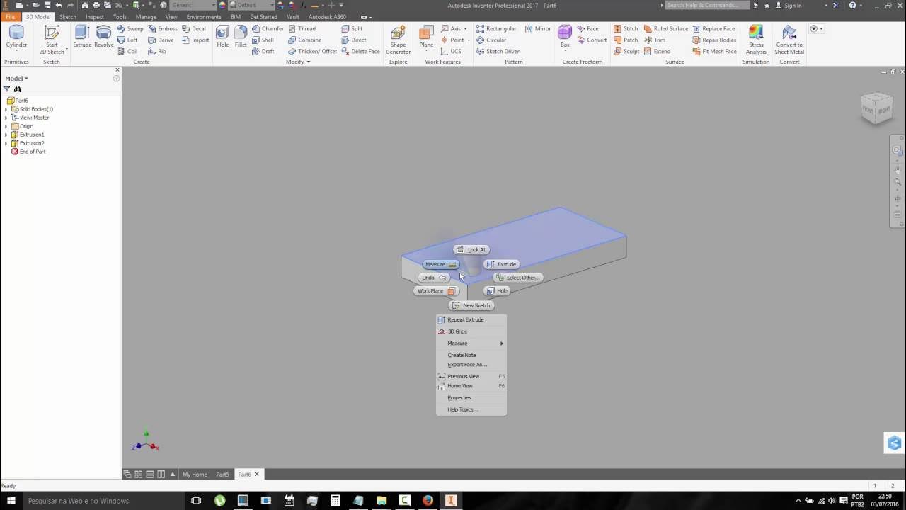 150 Autodesk Inventor Comando Pattern Sketch Driven - YouTube