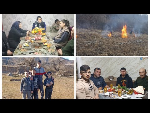 Baxcamızda yorucu günün ardınan Anamın seve seve hazrladığı dadna doyum olmayan lüle kababı hazrladı