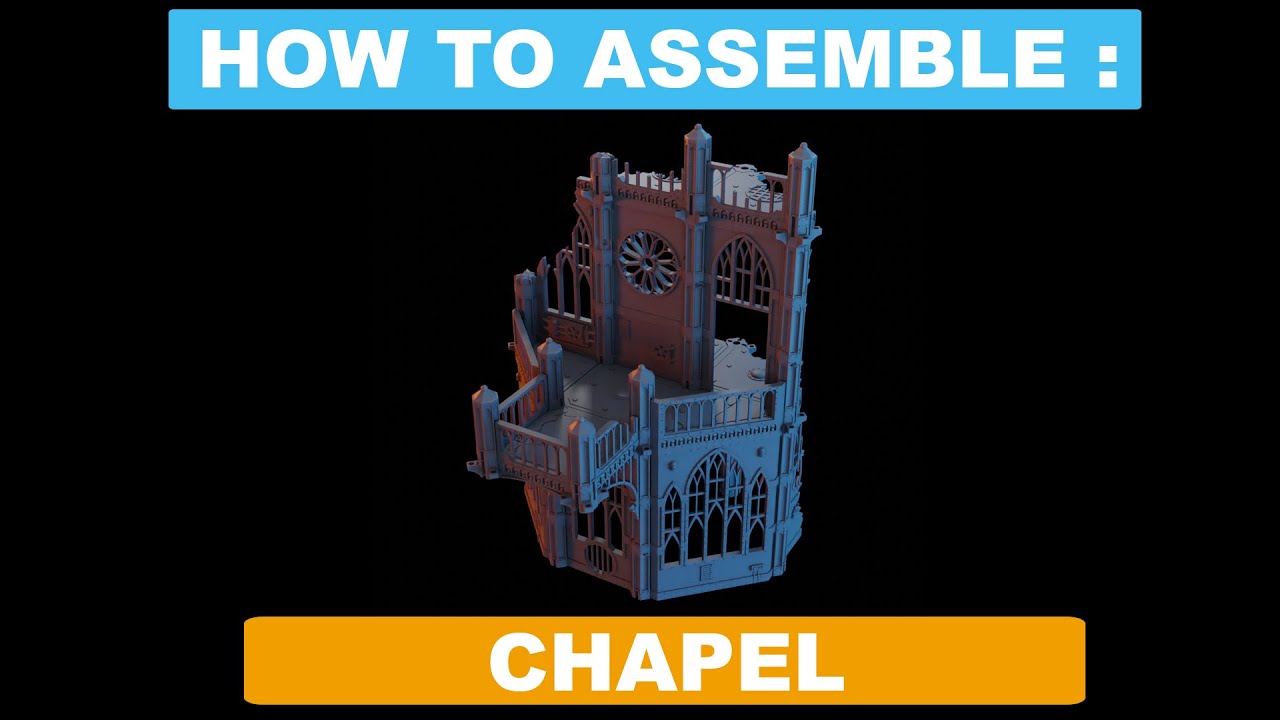 How to assemble : Chapel for wargame - YouTube