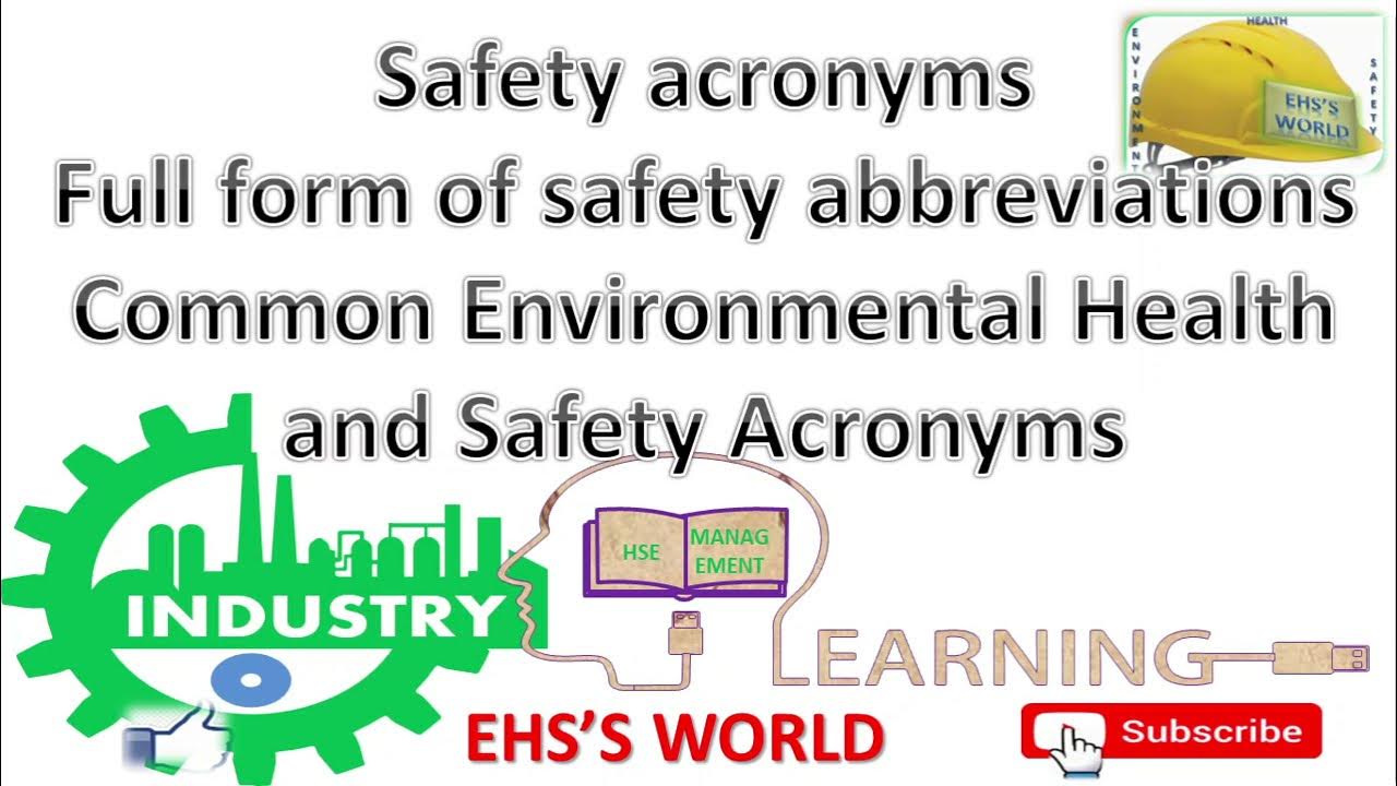 Safety Acronyms,Top 25 Full form of safety, Common Safety Acronym ...