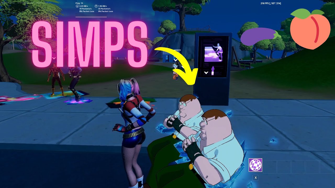 Catching SIMPS with Harley Quinn in Party Royale 🍑🍆 (SUPER SUS) - YouTube