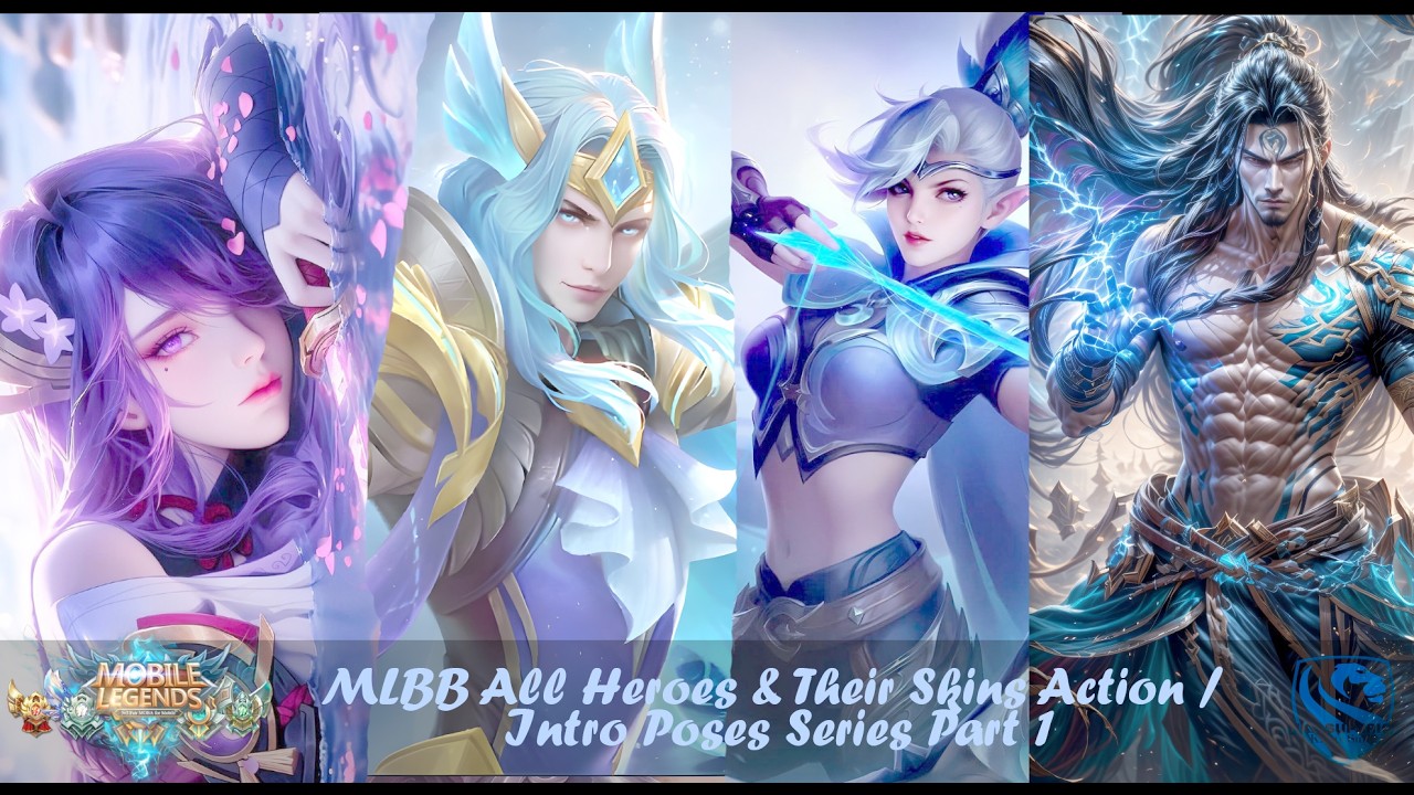 MLBB All Heros & their Skins Action / Intro Poses Part I #wanwan # ...