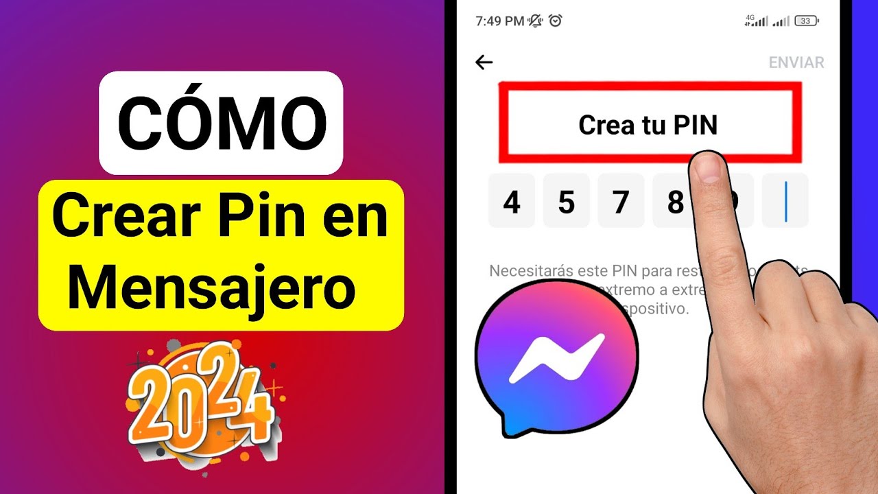 Cómo crear un pin en Facebook Messenger | Código PIN de mensajería - YouTube