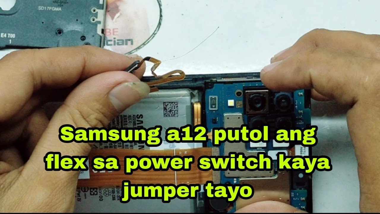 Samsung A12 Putol ang power switch flex kaya jumper tayo - YouTube