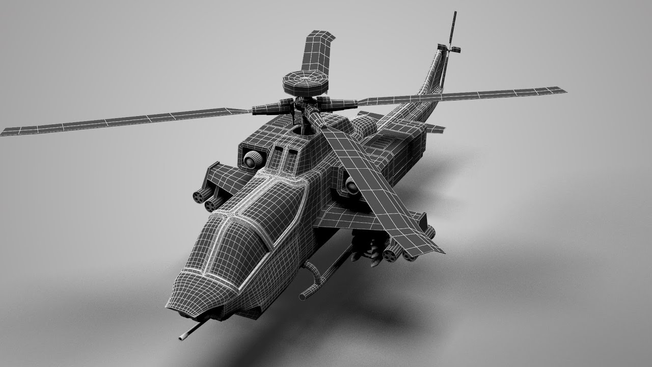 Modeling Apache helicopter 3ds max tutorial part - 1 - YouTube