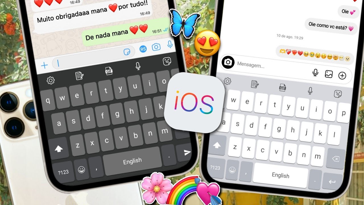 TECLADO DE IPHONE PARA ANDROID 2022 ~ COM EMOJIS IOS, TEMAS E CORES 🌈 ...