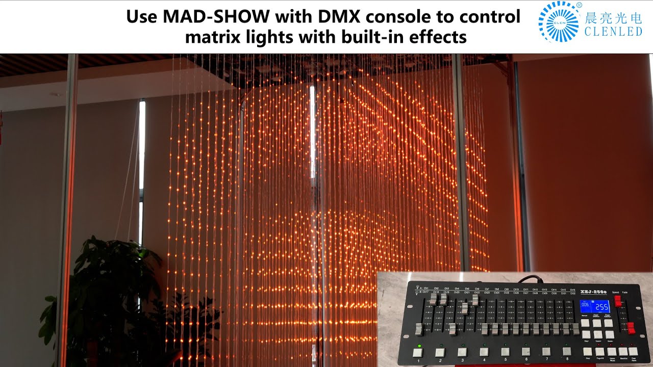 Use MAD-SHOW with DMX console to control matrix lights with built-in ...