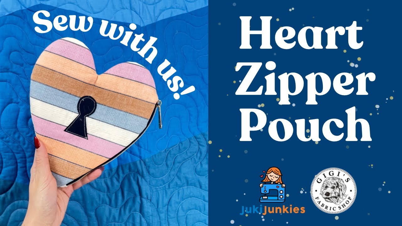SEW WITH US - HEART ZIPPER POUCH! FREE PATTERN! THE PERFECT VALENTINES GIFT ;) - YouTube
