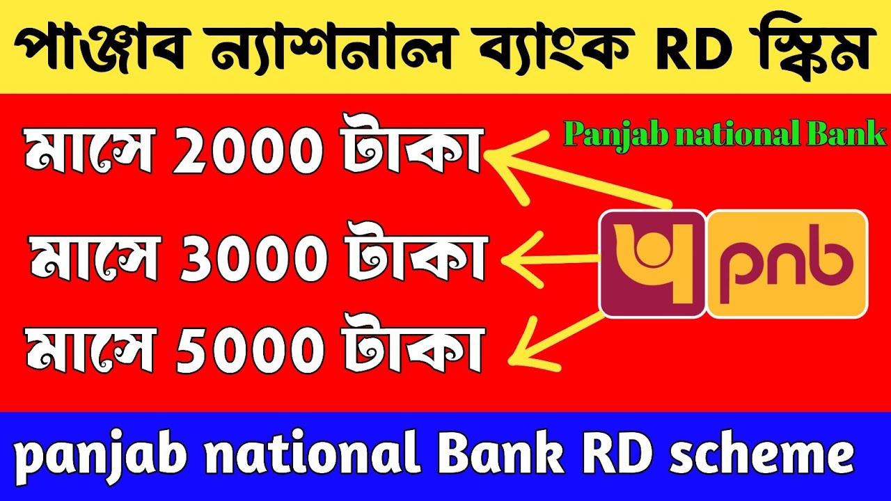 PNB RD স্কিম ।। পাঞ্জাব ন্যাশনাল ব্যাংক RD scheme । PNb RD Scheme new ...
