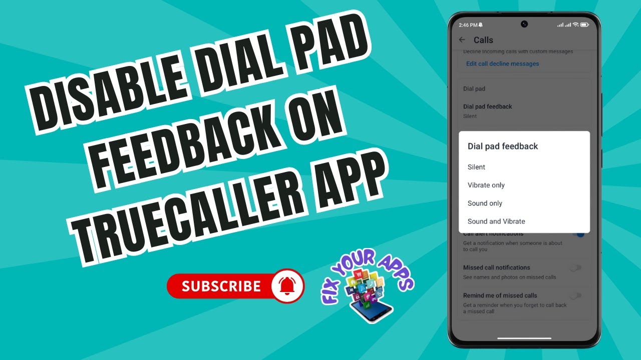 How to Disable the Dial Pad Feedback on the Truecaller App - YouTube