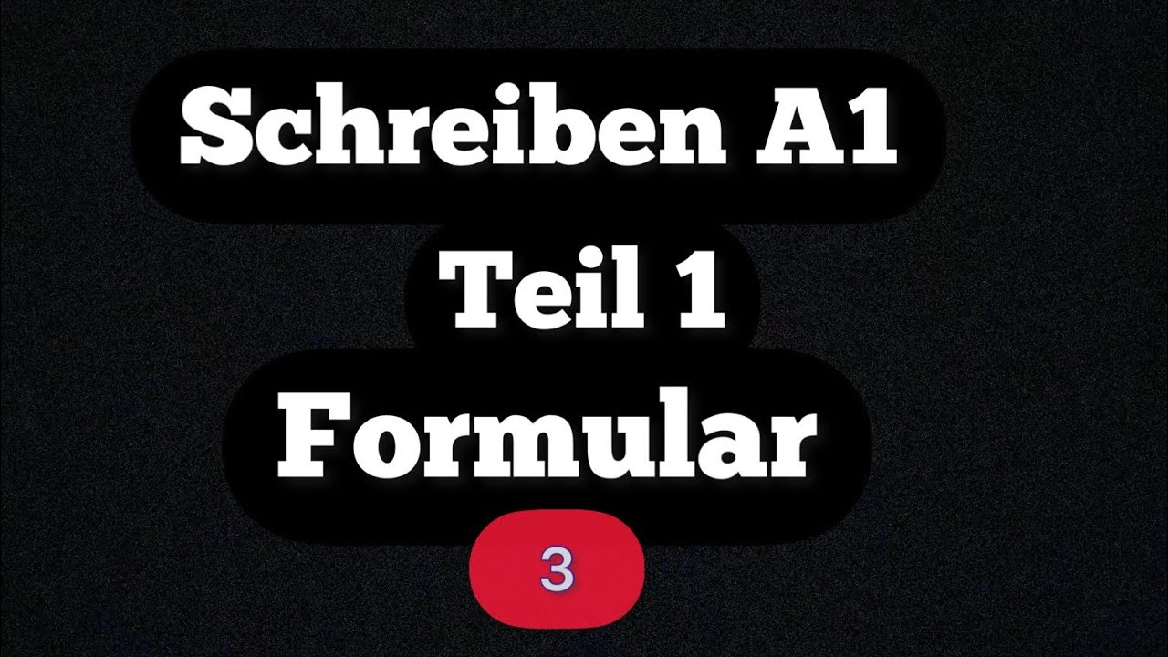 Schreiben A1 Teil 1 Formular - YouTube