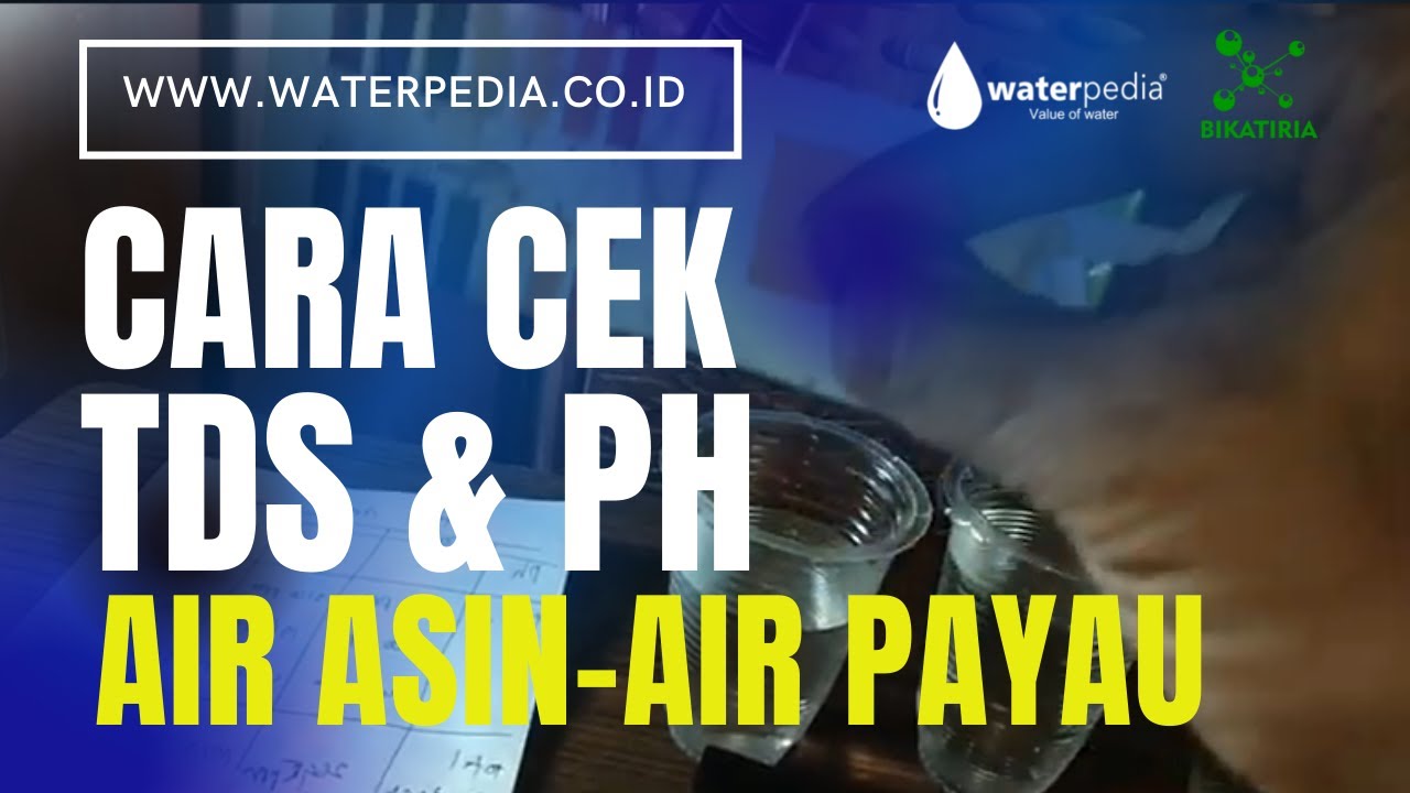 cara cek parameter tds dan ph pada sampel air payau,air asin - YouTube
