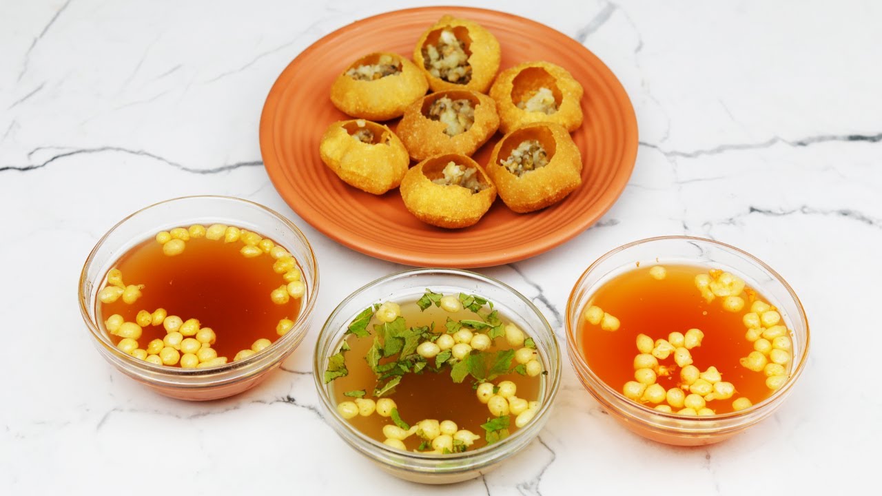 Pani Puri | 3 Flavours | Hajma Hajam | Jeera | Garlic | How to make 3 ...