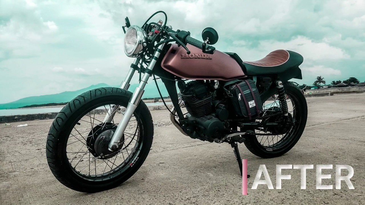 Cafe Racer Build by DeadEnd bikes, Honda CGL 125. From a beaten up ...