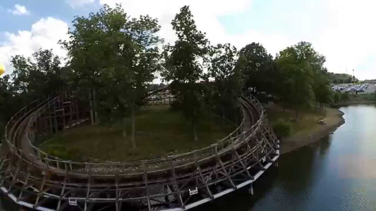 "Raven" Roller Coaster via Drone - Holiday World - YouTube