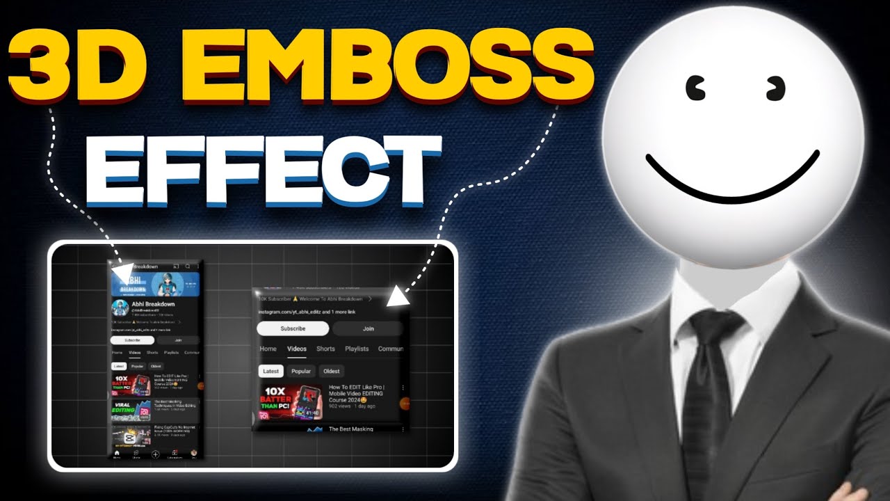 3D Emboss Effect - Mobile Tutorial - YouTube