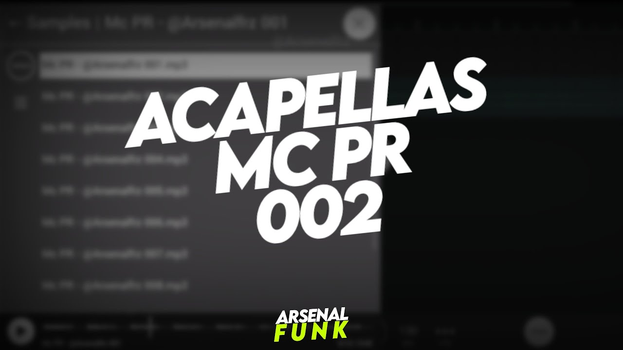 ACAPELLAS MC PR 002 (Conteúdo Para DJs) - YouTube
