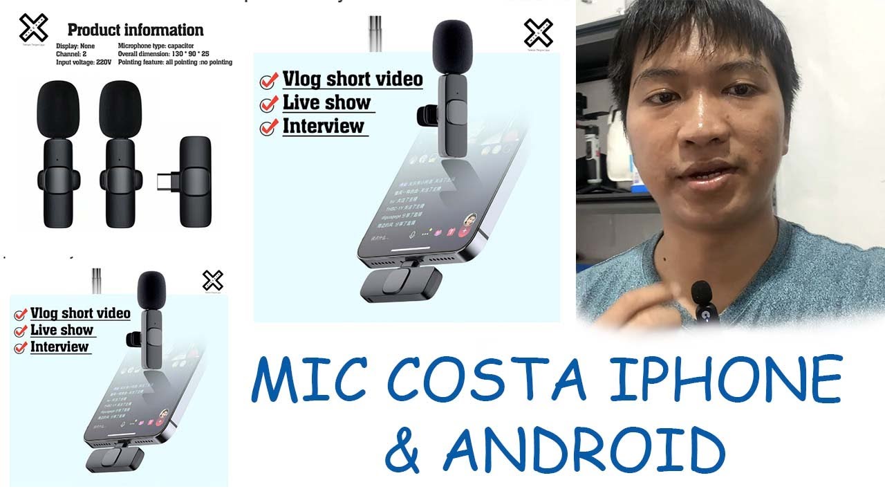 COSTA Wireless Microphone | Mic Bagus Untuk Vloging Live Streaming dan ...