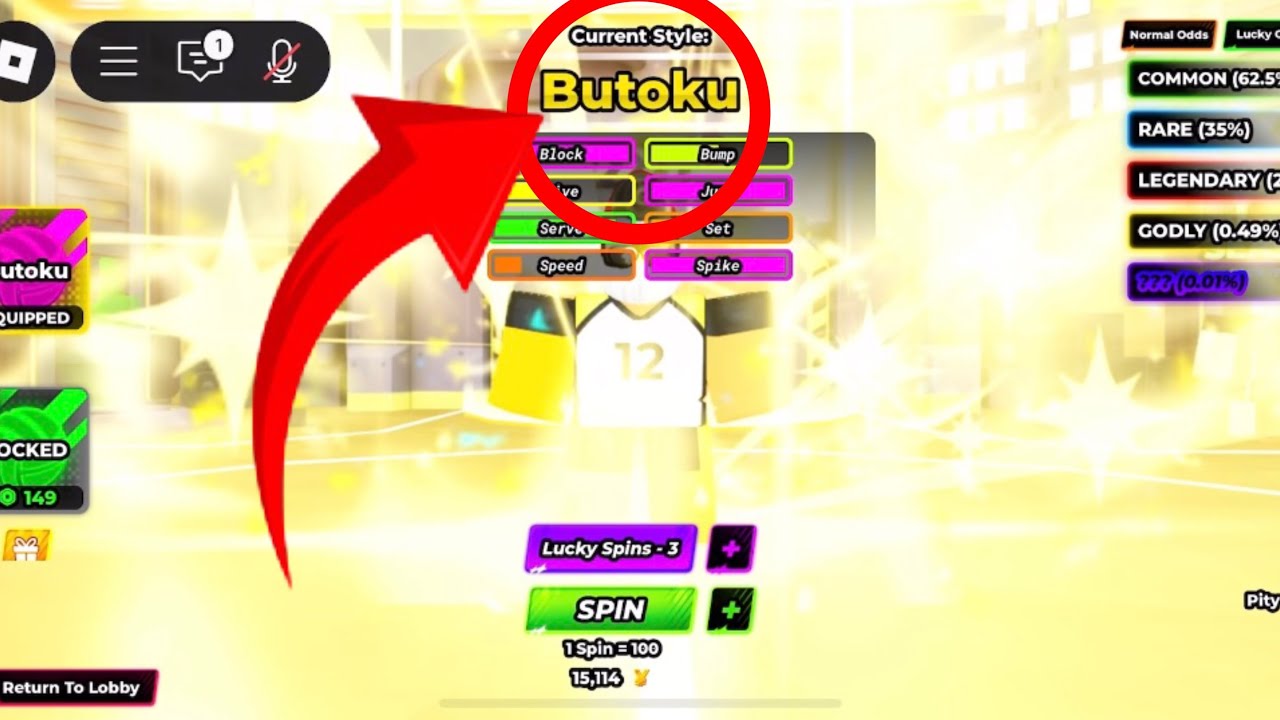 Trying to spin for a godly style in volleyball legends - YouTube