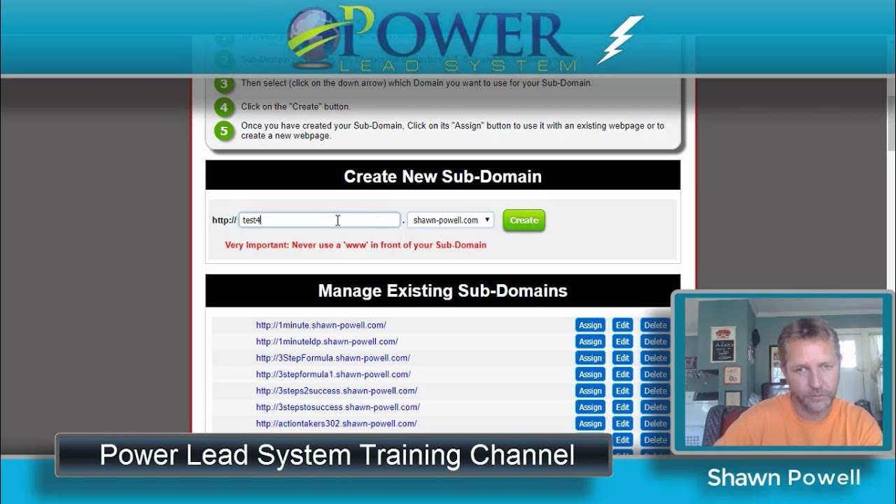 Power Lead System How to make Subdomains Easily in Power Lead System ...
