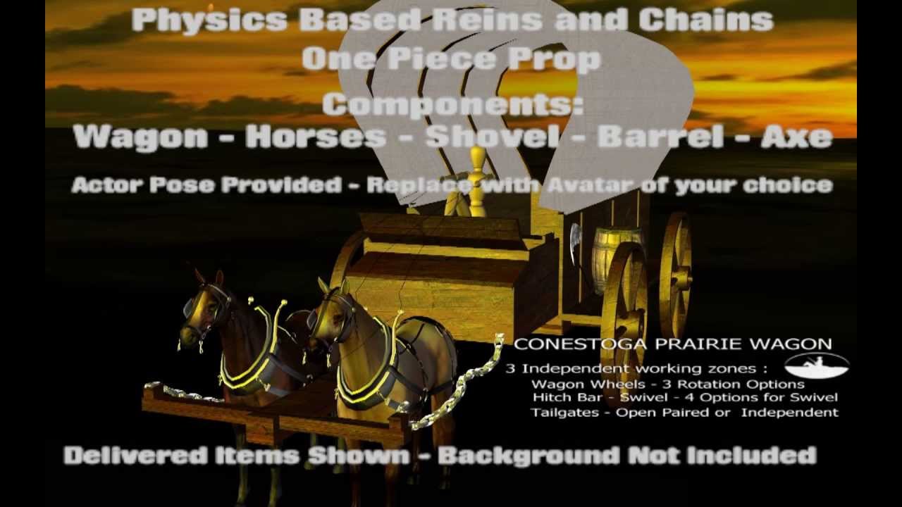 Conestoga or Prairie Schooner using Physics animation - YouTube