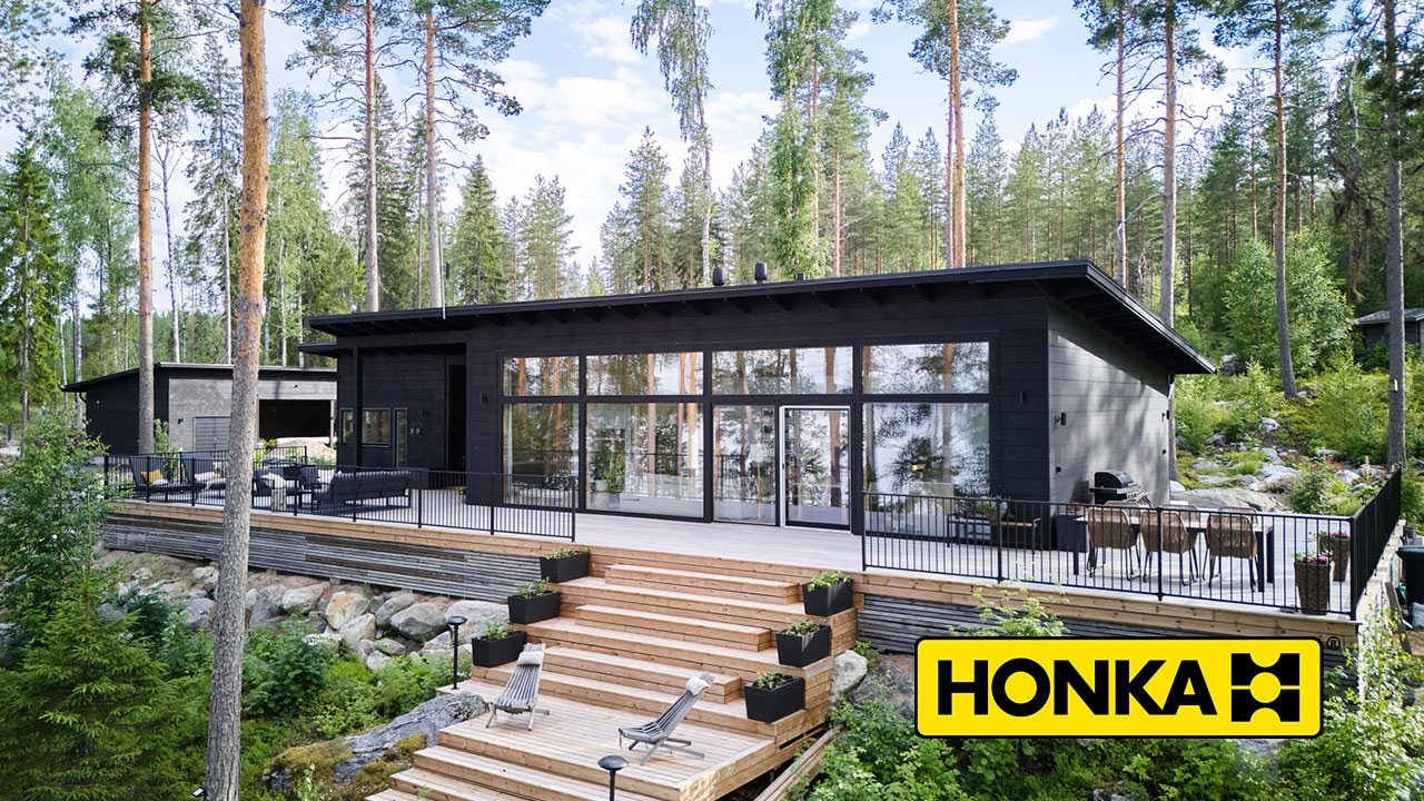 Honkarakenne - Visiting the holiday house of Marjorita and Jukka - YouTube