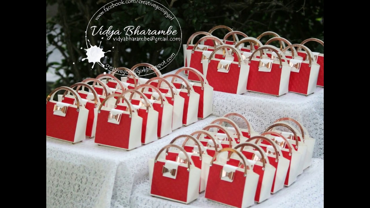 HANDMADE PAPER HANDBAG INVITATION for 21st birthday using embossing ...