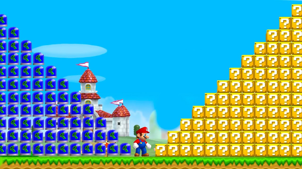 Can Mario Climb on 999x Question Blocks and P Switches in NSMBW - YouTube