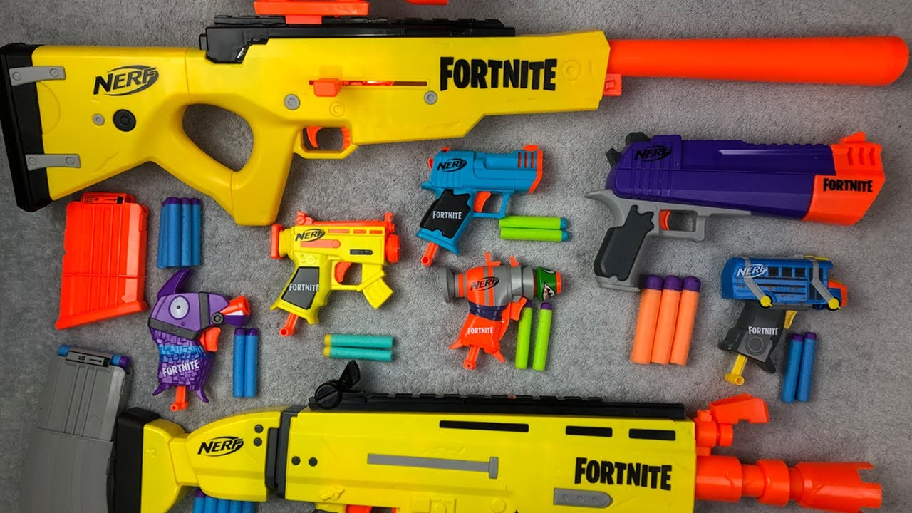 Fortnite Battle Royale Nerf Toy Guns Box of Toys Sniper - YouTube