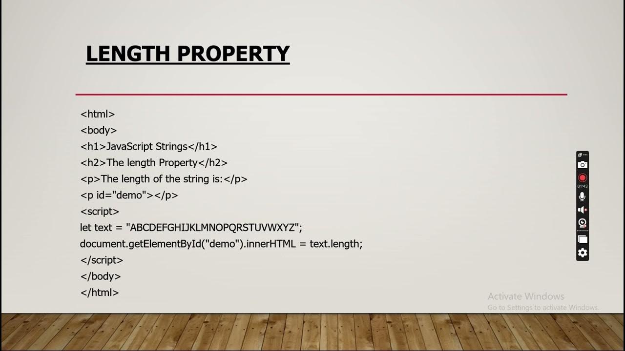Length property | Software Development Practices | Ms. Swetha. S | Assistant Professor, CSE ...