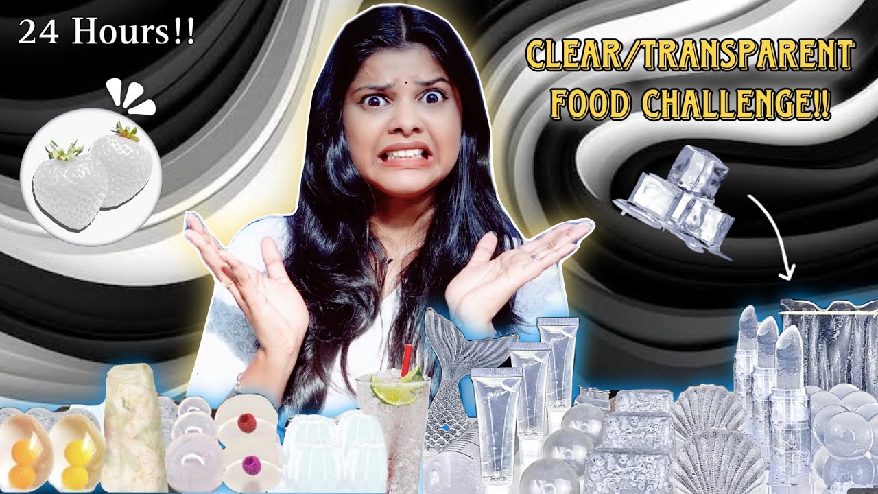 I Only Ate TRANSPARENT/CLEAR Foods for 24 Hours!! *Didn't expect this ...