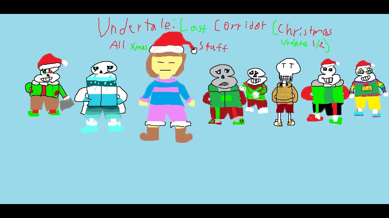 All Christmas Stuff In Undertale: Last Corridor (But Santa Sans/Sansta ...