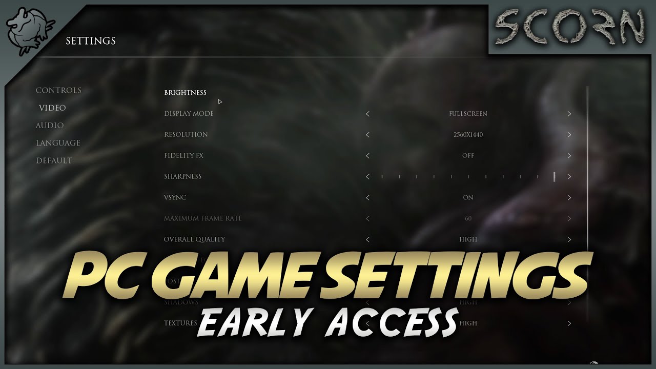 Scorn - PC Game Settings - YouTube