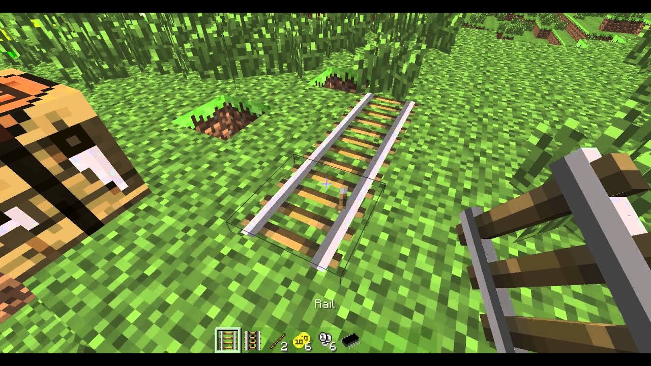 Minecraft: Hur man gör rails och powered rails - YouTube