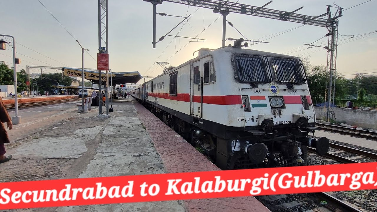 Hyderabad to kalaburgi train| Konark express| Train 11020 - YouTube