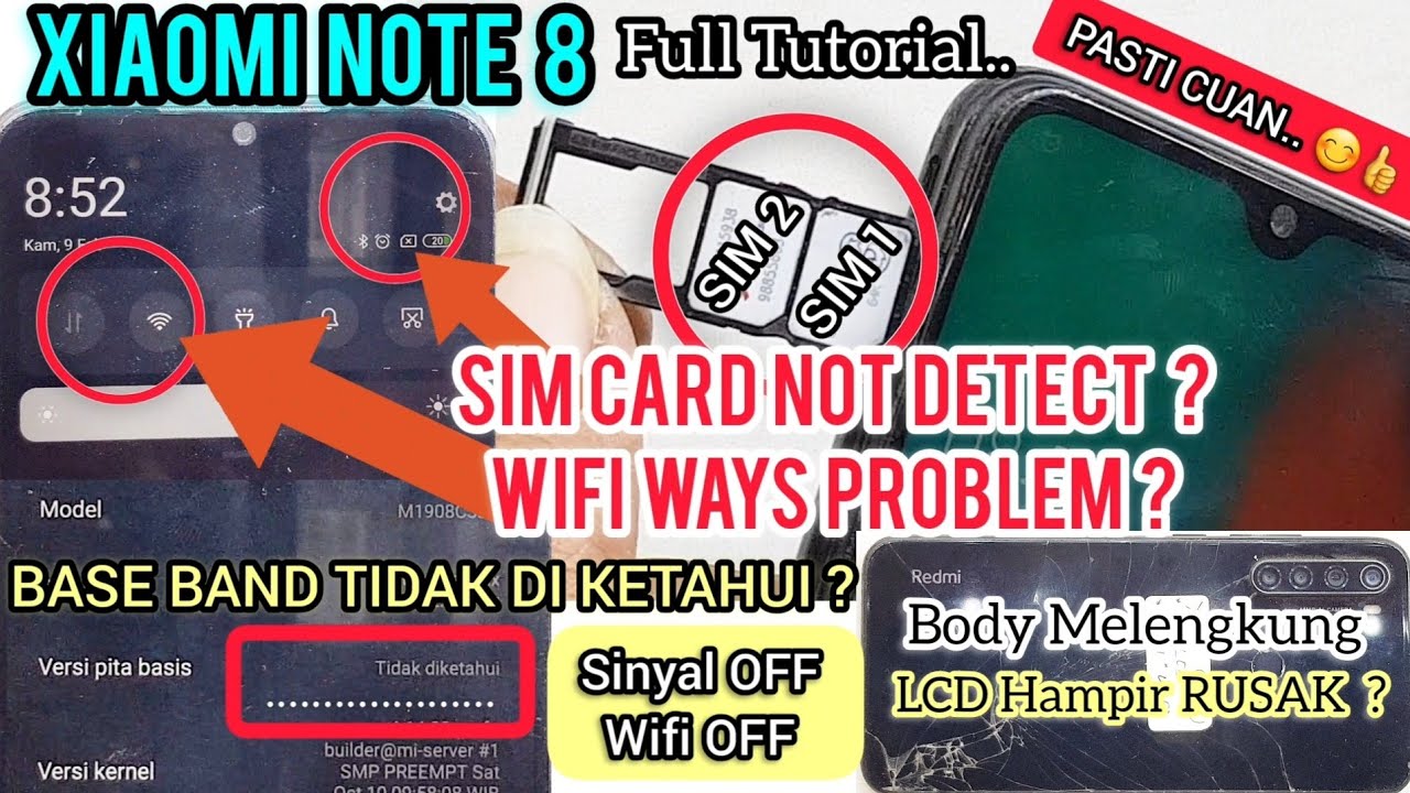 XIAOMI Note8 SIM CARD & WIFI TIDAK AKTIF ? FULL TUTORIAL SAMPAI DONE || XIAOMI Note8 Sim Card ...