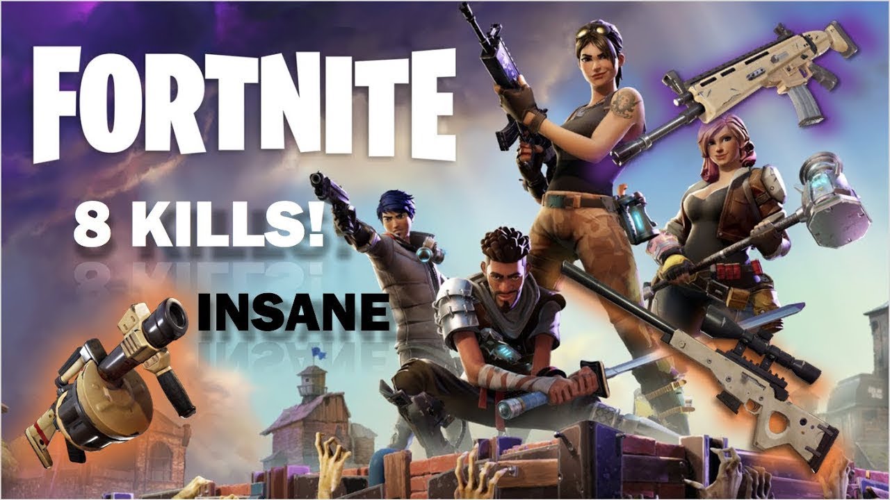 8 Kill Game And Died From Fall Damage (Fortnite) - YouTube