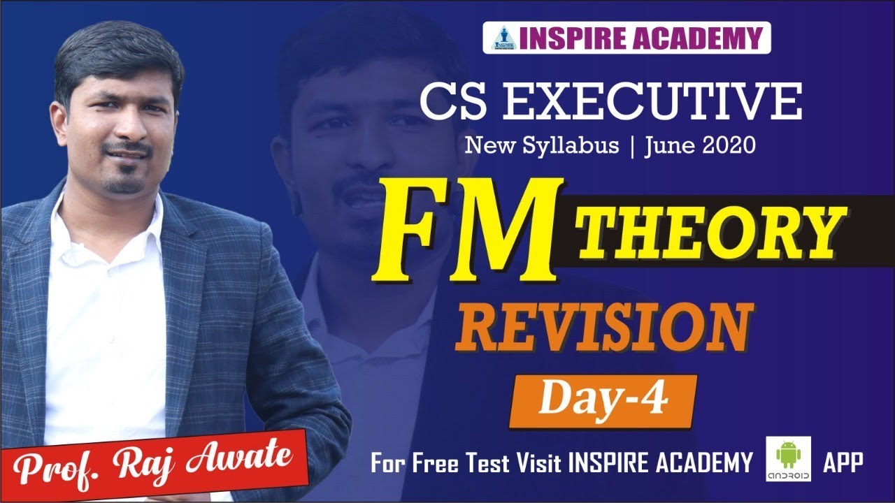 FM revision day 4 I FM theory I CS executive I CS professional - YouTube