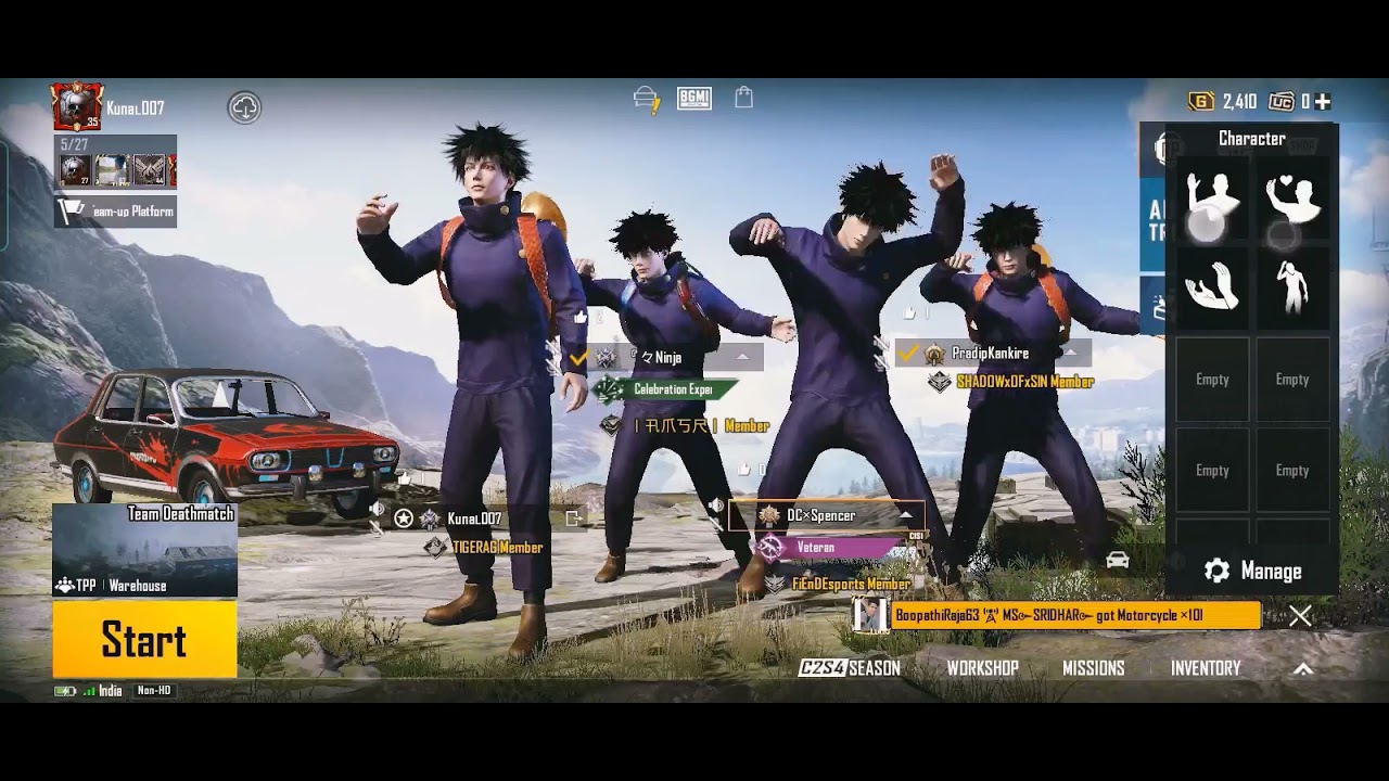 BGMI emotes Dance - YouTube