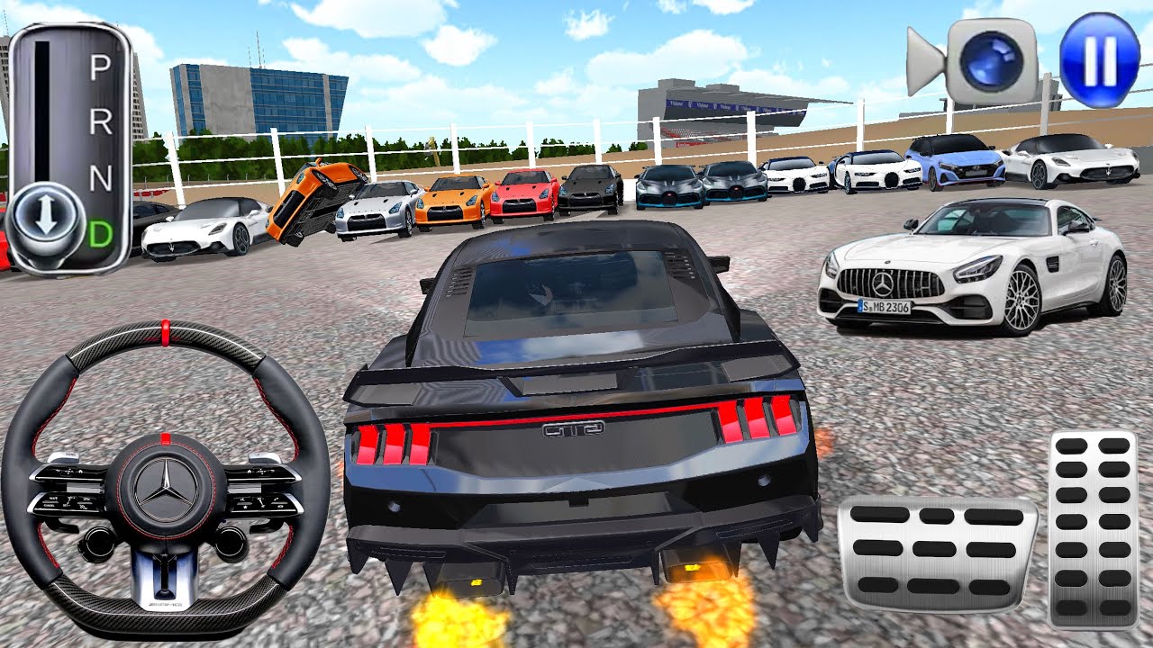 Toady I driving new Mercedes amg sedan in racing track- 3d car driving ...