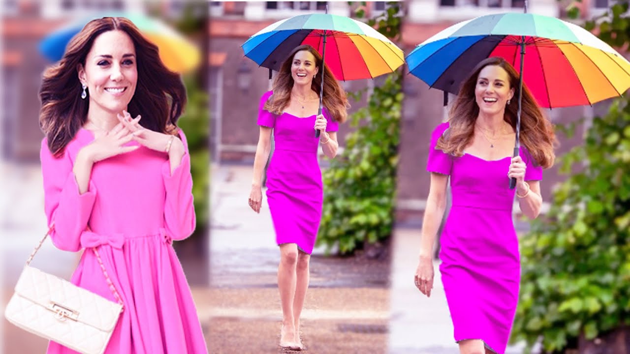 Princess Catherine Shine in a Stunning Summer Purple Dress - YouTube