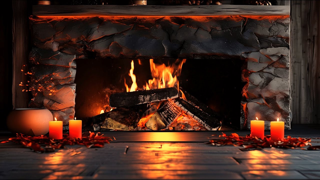 Warm & Cozy Fireplace with Crackling Logs | Relaxing Ambiance for Deep ...