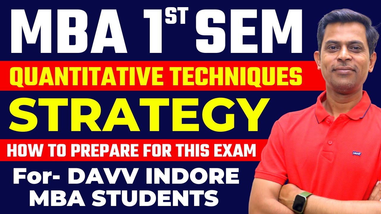 MBA First Sem | MBA MATHS | Davv Indore | Quantitative Techniques ...