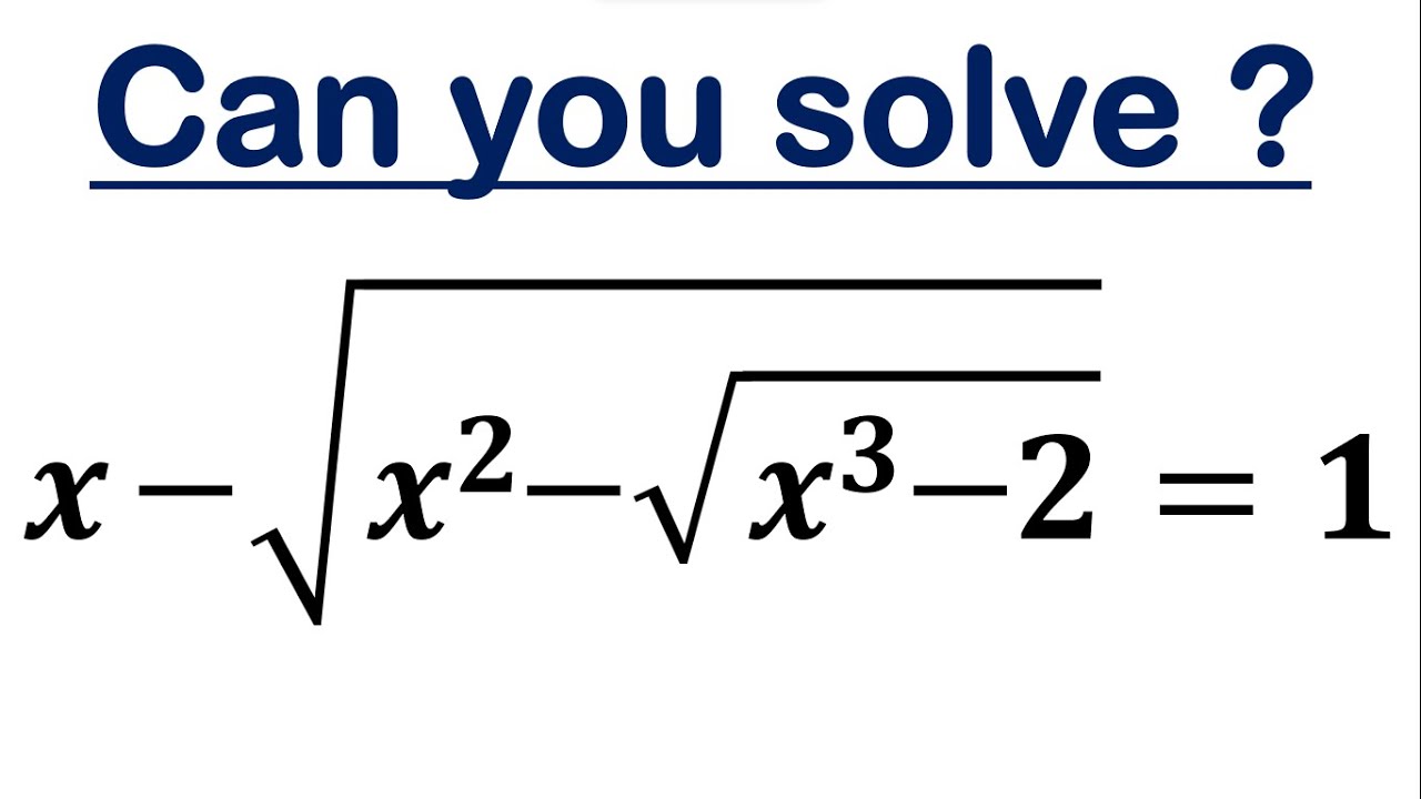 Radical Equation Solved With The Remainder Theorem YouTube radical-equation-solved-with-the-remainder-theorem-youtube