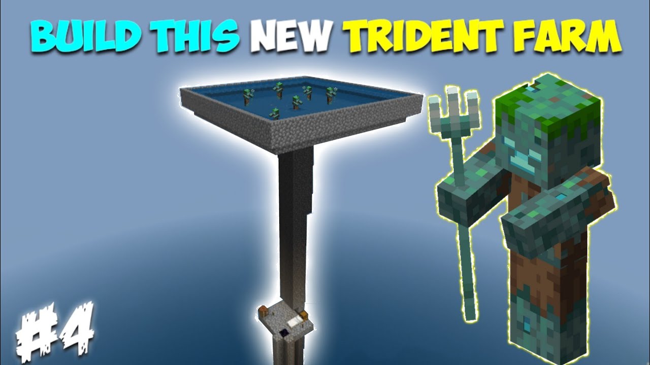 Build This Insane Trident Farm in Minecraft Pocket Edition Bedrock ...